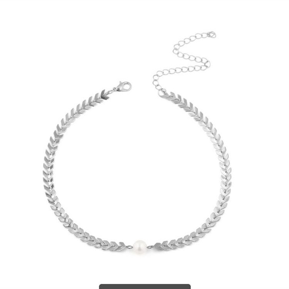 Jewelry | Pear Fishbone Choker Necklace Gold Color | Poshmark